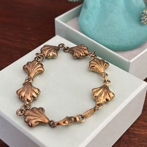 925 Sterling Silver | Jewelry | Vintage Beautiful Gold Shell Bracelet ...